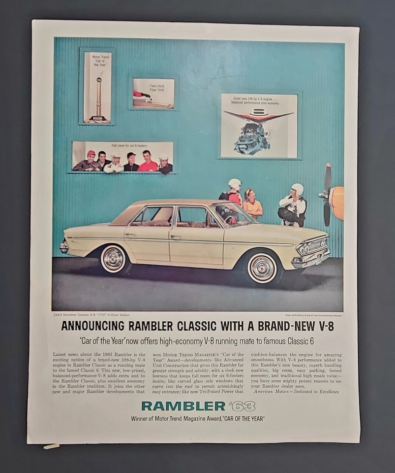 Vintage AMC Car ads Javelin Ambassador Gremlin Rambler Hornet Hudson ...