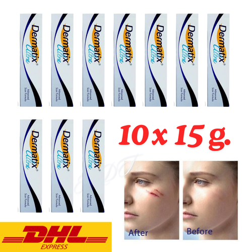 10X 15g. Gel de silicone Dermatix Ultra Gel Advanced Scar Gel Reduction ...