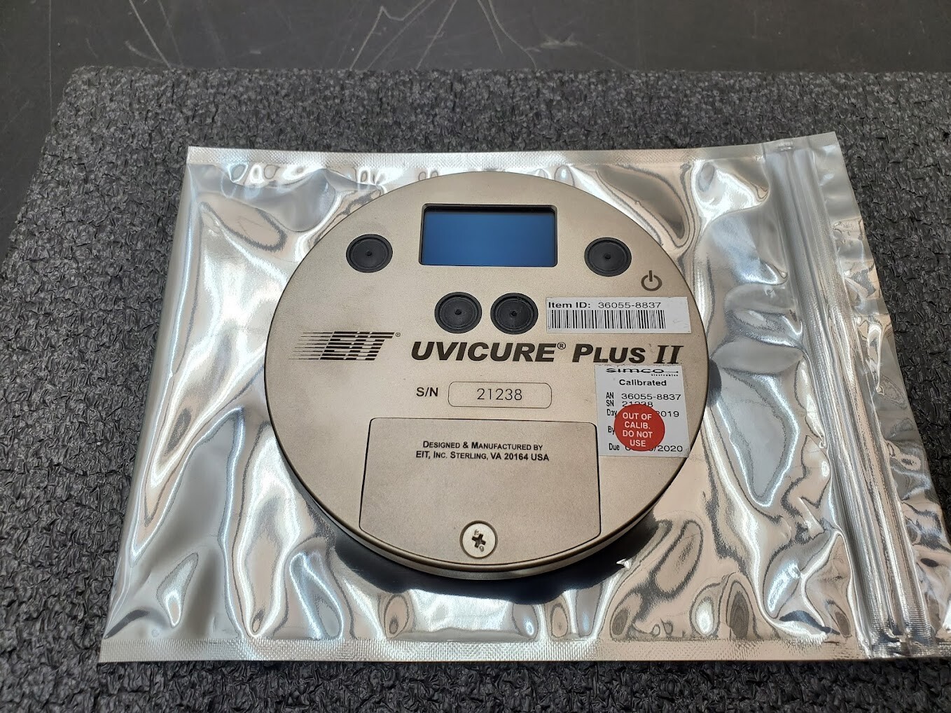 EIT UVICURE PLUS II Radiometer 10W/cm2 10W UVV UV Peak Irradiance Meter ...