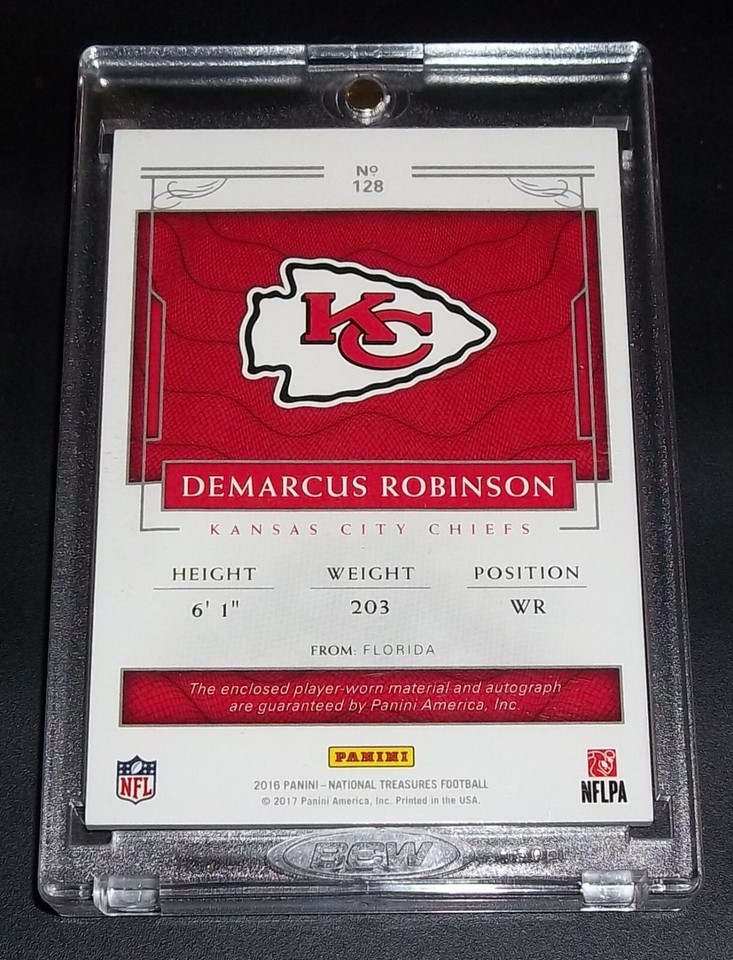 #/99 Jersey Patch Logo Demarcus Robinson Auto Rc 2016 National Rookie ...