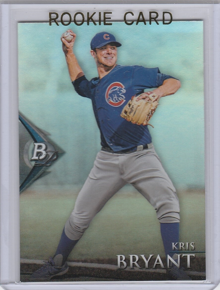 KRIS BRYANT ROOKIE CARD Bowman Platinum 2014 RC Chicago Cubs Baseball ...