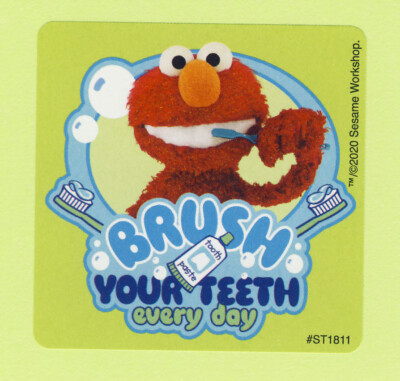 15 Elmo Brushing - Large Stickers - Dental - Sesame Street | eBay