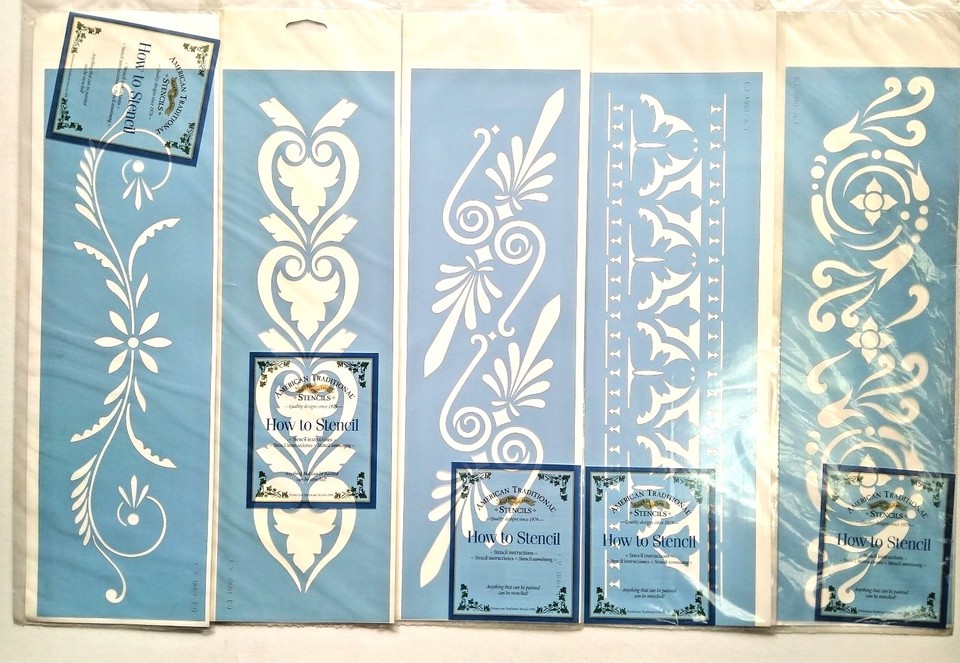 American Traditional Blue Laser Stencils 5"x16" Laser Cut 7mil Assorted ...