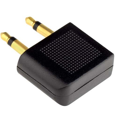 Airplane Airline Headphone Adapter for Audio Jack 2 Plug Air Plane ...