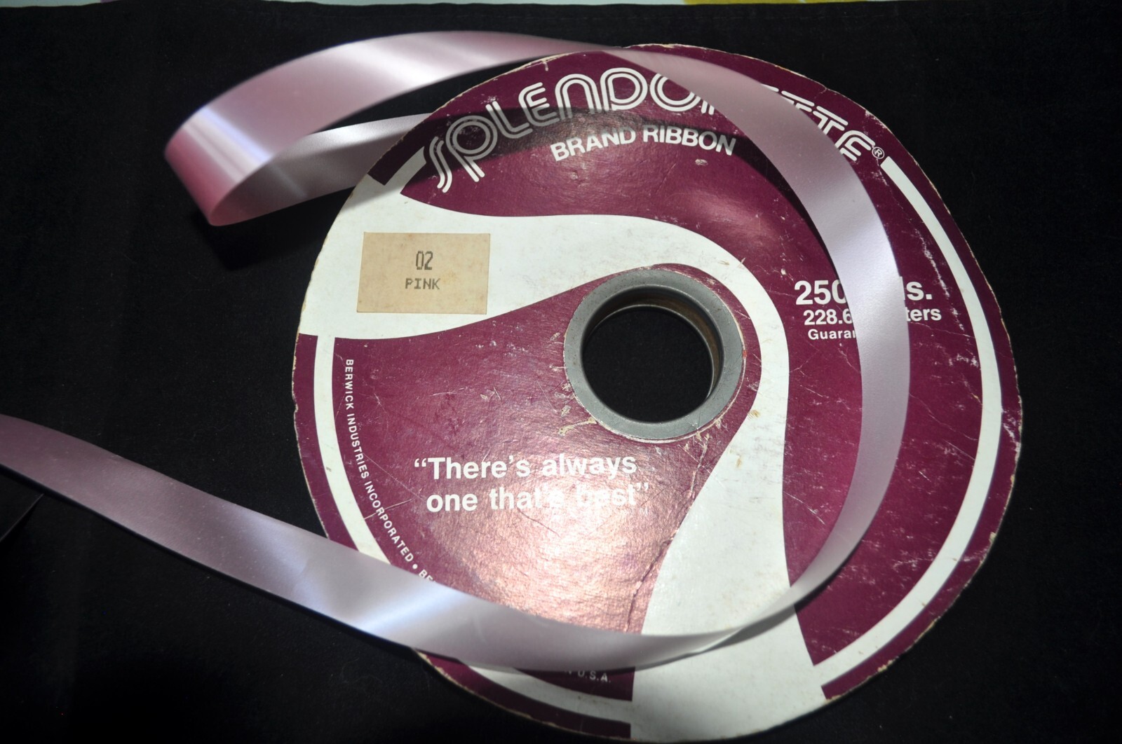 ROLL VTG RIBBON SPLENDORETTE RIBBON, 150 YARDS, PALE PINK POLYPROPYLENE ...