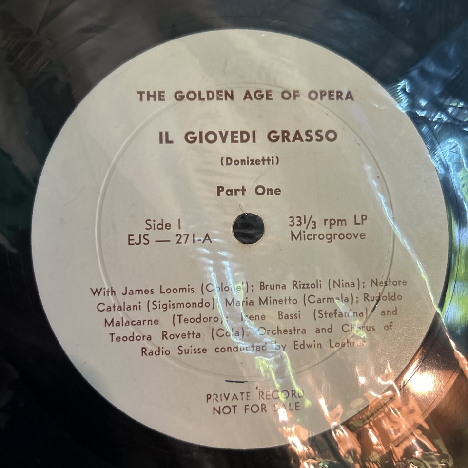 IL GIOVEDI GRASSO EJS 271 THE GOLDEN AGE OF OPERA PRIVATE RARE VTG | eBay