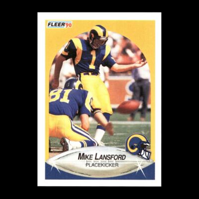 Mike Lansford 1990 Fleer Los Angeles Rams #41 R325A 40 | eBay