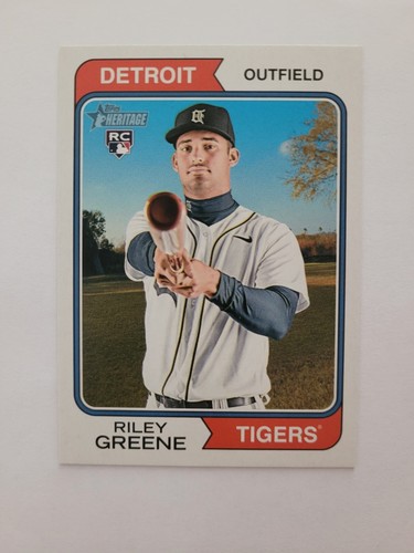2023 TOPPS HERITAGE RILEY GREENE ERROR ROOKIE CARD DETROIT TIGERS RC ...