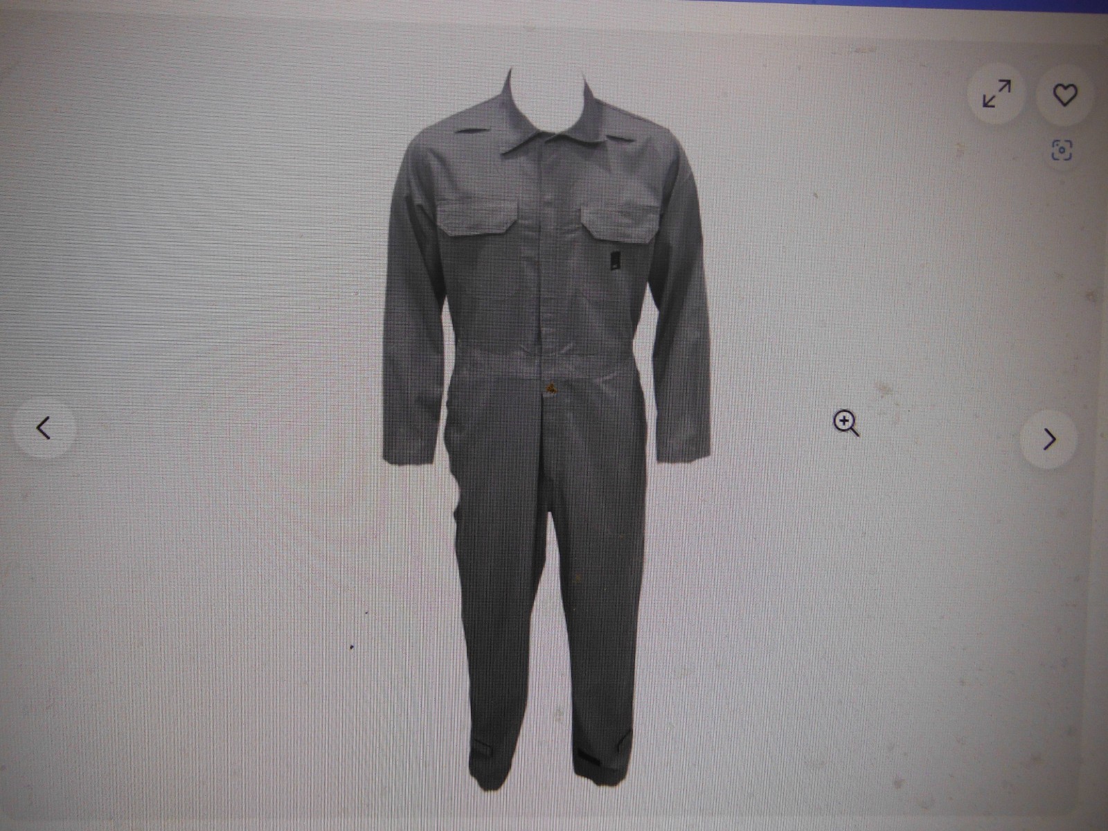 Forge FR Mens Fire Resistant Coveralls Gray Elastic Waist FullZip Snap ...