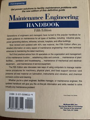 Maintenance Engineering Handbook by Lindley R. Higgins (1994, Hardcover) 9780070288119| eBay