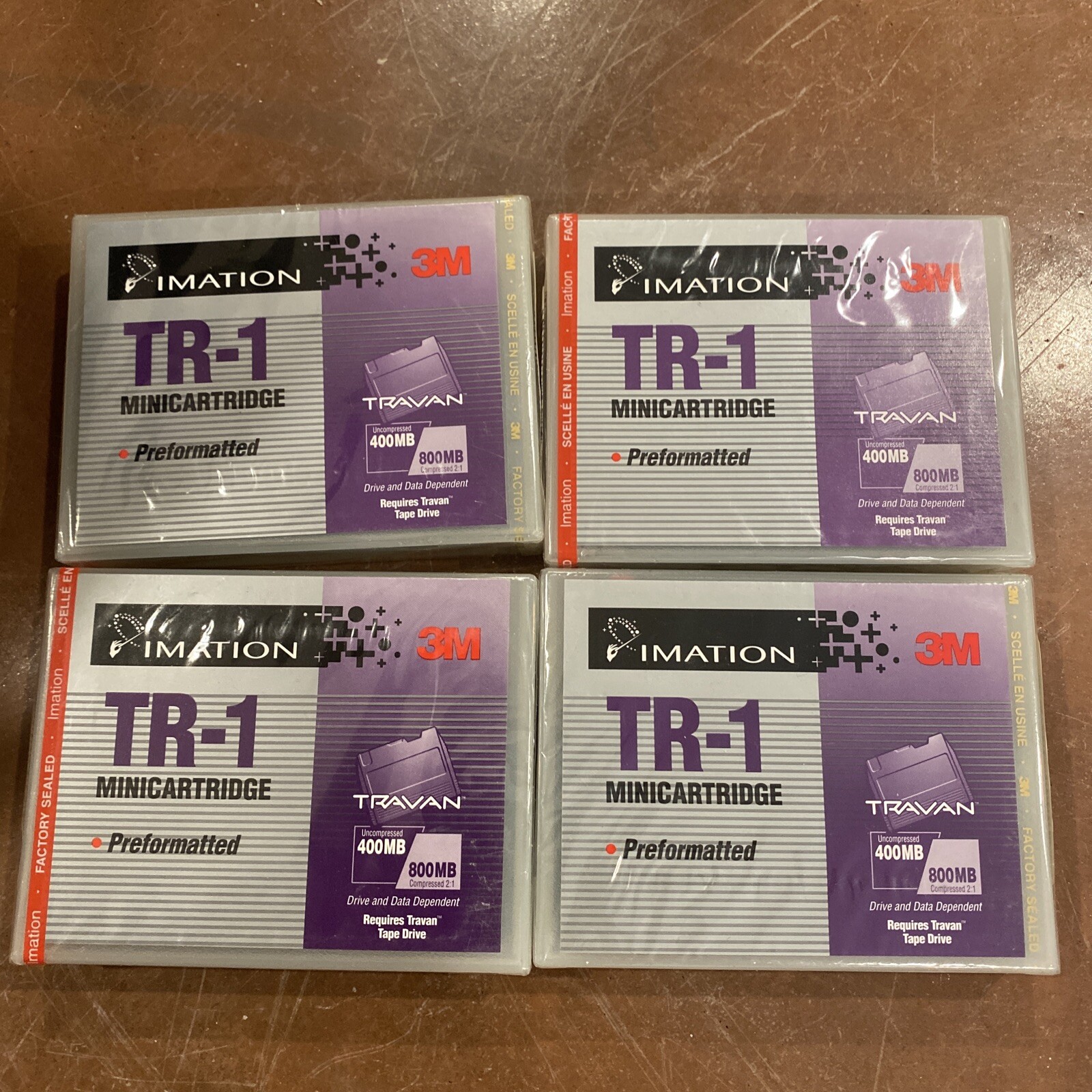 3M TR-1 Mini Cartridge 400MB 800MB Travan Tape Preformatted SEALED Lot ...