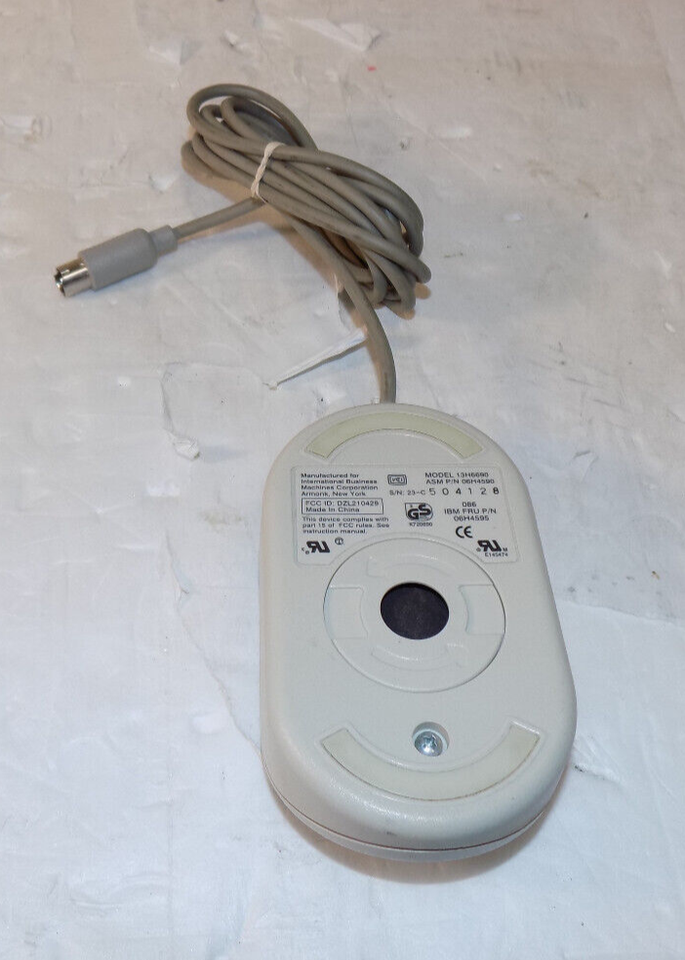 IBM 13H6690 PS/2 Classic Roller Ball Mouse 6 Pin Plug | eBay