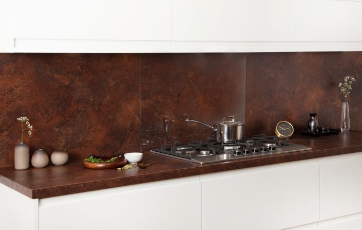 Copper Laminate Worktops, Metal Effect 40mm Thick, Square Edge ...