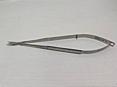 Accurate ASSI SAS-18 Adventitia Straight Scissors 20mm Serrated Blades ...