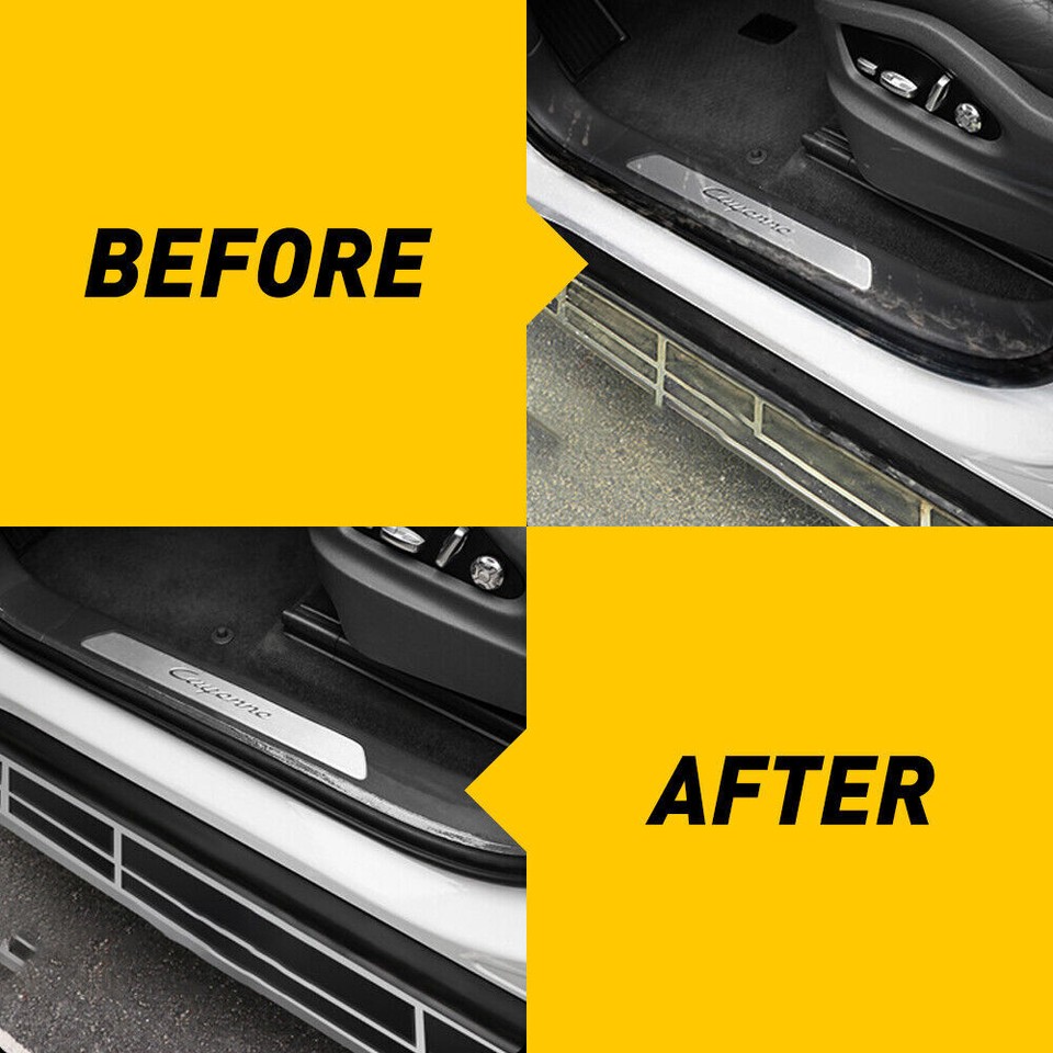 Accessories Transparent Vinyl Car Door Sill Scuff Cover Plate Sticker ...