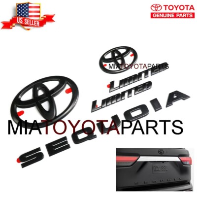 Genuine Toyota 2023-2025 Sequoia Limited Blackout Emblem Overlays PT948 ...