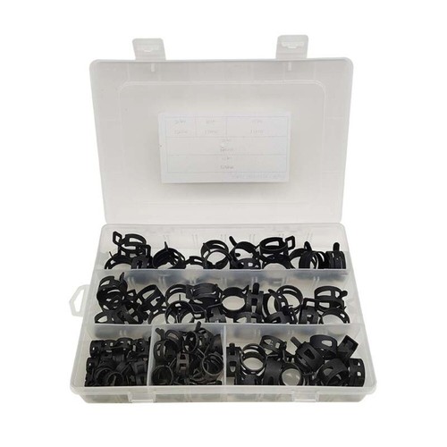 90 Pcs 10-21mm Spring Clamps Black Hose Clip for Tube 616065749329 | eBay