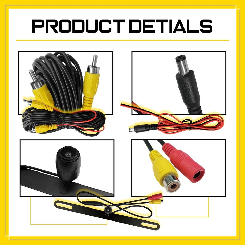 Parking Camera Wide 170° Waterproof Night Vision Car Rear View Reverse ...