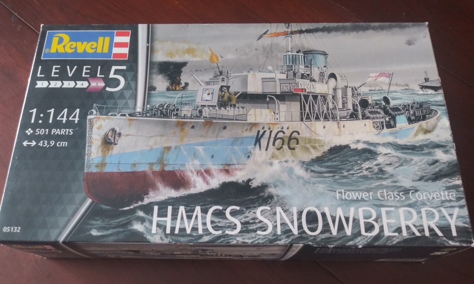 Revell HMCS SNOWBERRY Flower Class Corvette Model #05132 Kit NEW | eBay
