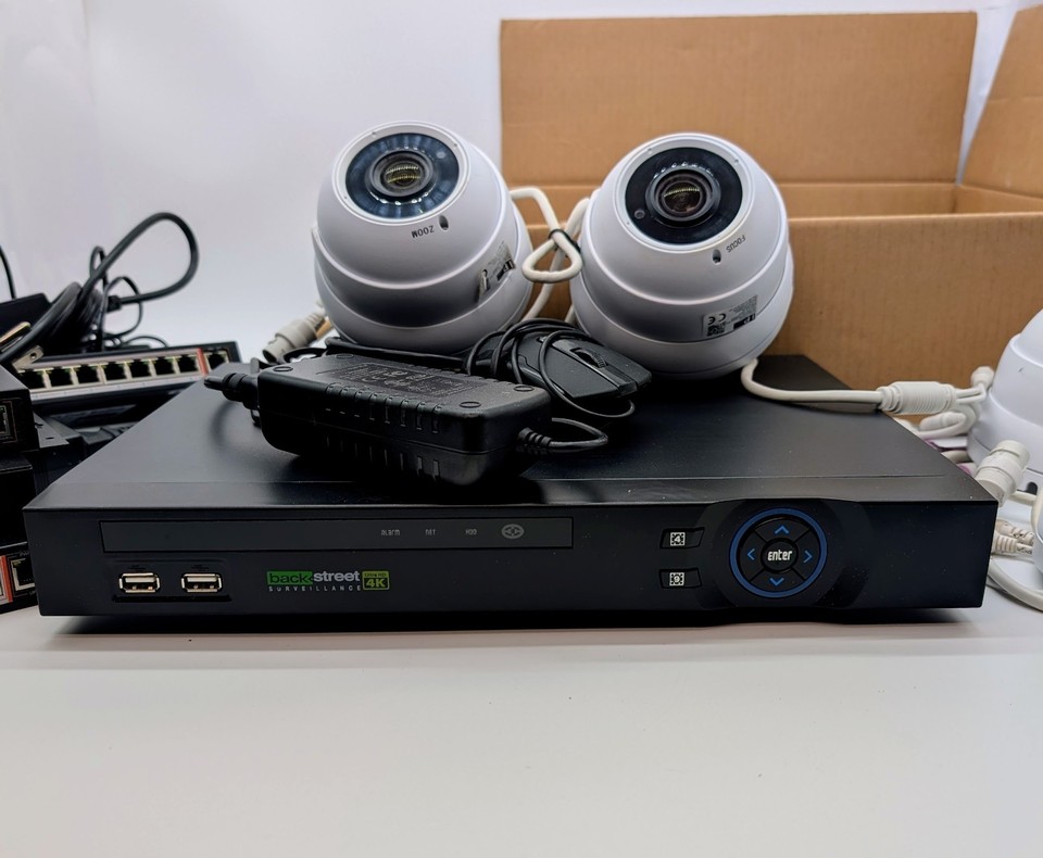 Backstreet 36CH 4K NVR IP Security Camera System / 12TB Storage & 10 ...