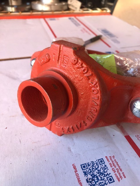 Gruvlok Grooved Mechanical Tee Outlet 4" x 1-1/4" 7046 | eBay
