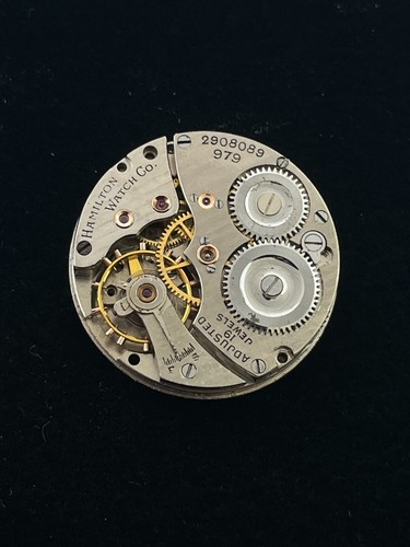 Vintage Hamilton 6/0 size 979 Movement For parts/repairs - NON WORKING ...