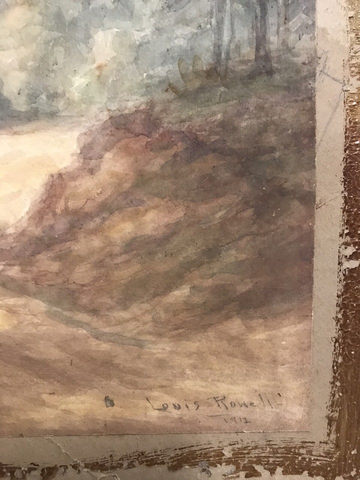 Famous Artist Louis Rowell Original Antique Painting 1911 NYC Safe ...