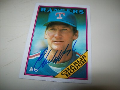 1988 TOPPS CHARLIE HOUGH AUTOGRAPH SIGNED AUTO #680 TEXAS RANGERS | eBay