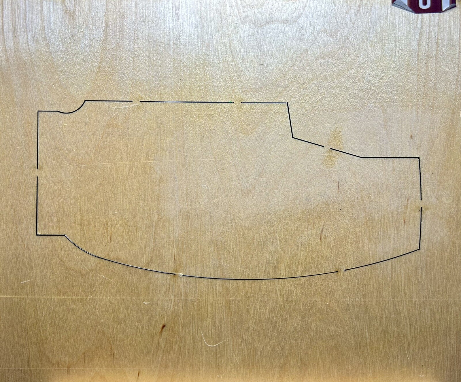 “DESK PLATE / FLAG” JUMBO-ELLISON ACCUT STEEL RULE CUTTING DIE 9 3/4” x ...