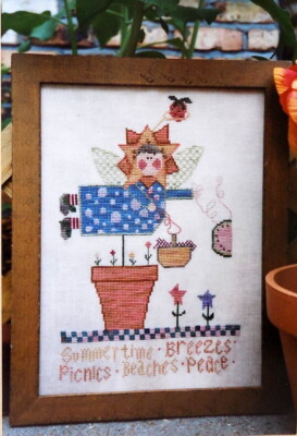 Fanci That Folk Art Summer Angel Counted Cross Stitch Pattern | eBay