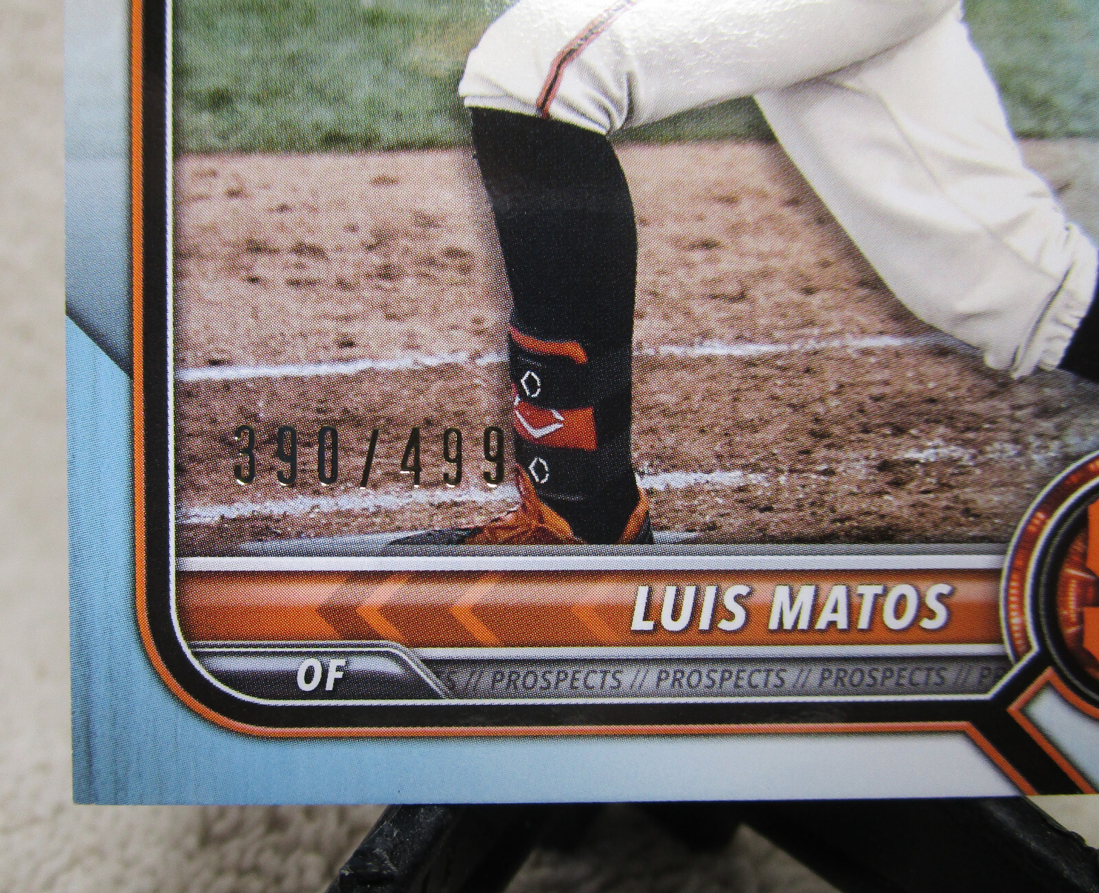 LUIS MATOS 2022 Bowman Baseball SKY BLUE PARALLEL Rookie Card #390/499 ...