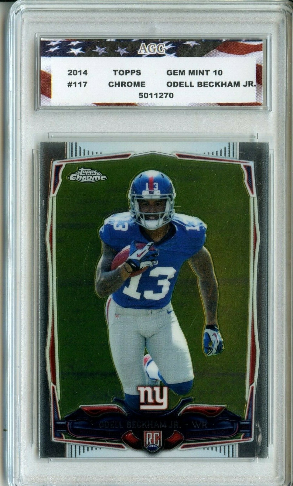 2014 Topps Chrome #117 Odell Beckham Jr Rookie Card AGC 10 Gem Mint | eBay