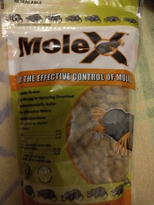 Lot 2 New Bags 1x MoleX & 1x VoleX Vole & Mole Control Pellets 8 oz ...