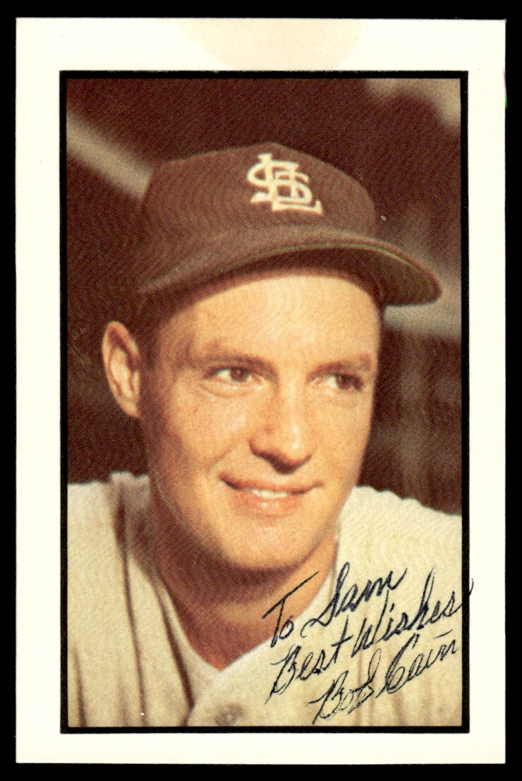 1983 Card Collectors 1953 Bowman Color Reprint IP Signed Auto Bob Cain ...