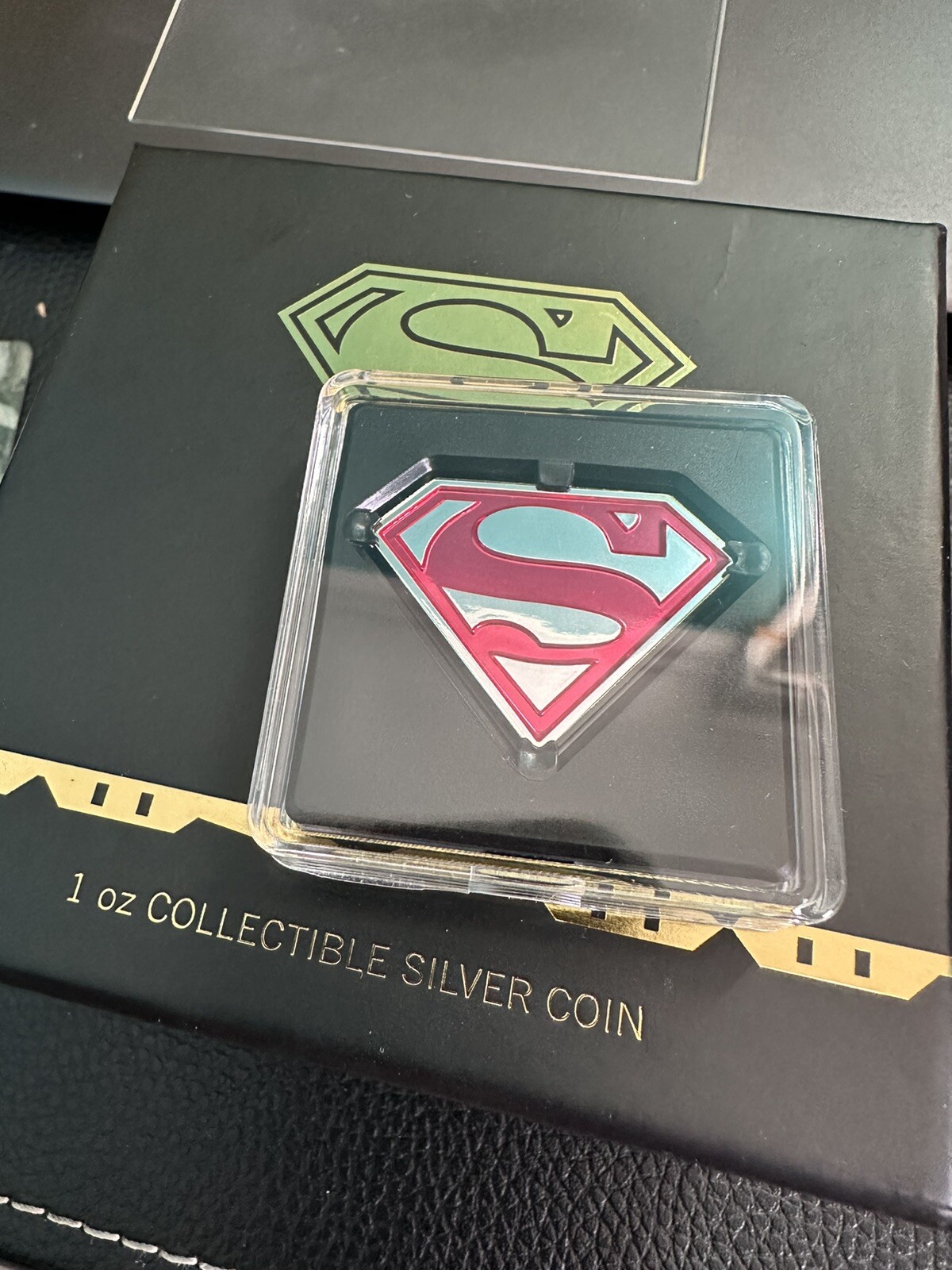2021 Niue Superman Shield Coin Logo Shaped Colorized 1 oz .999 Silver ...