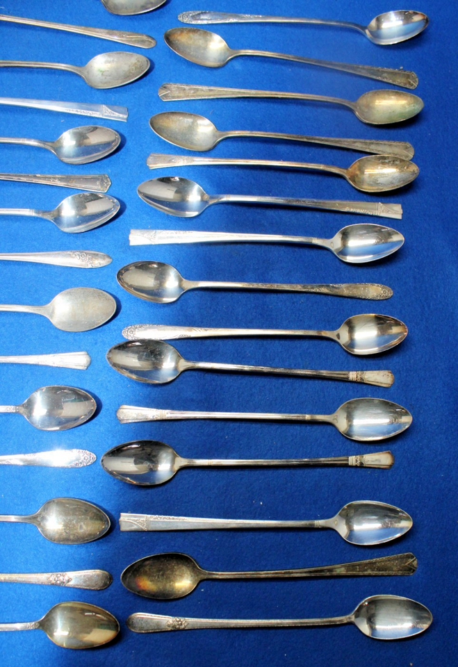 Vintage Silverplate Long Handle Iced Tea Spoons - Lot of 50 | eBay