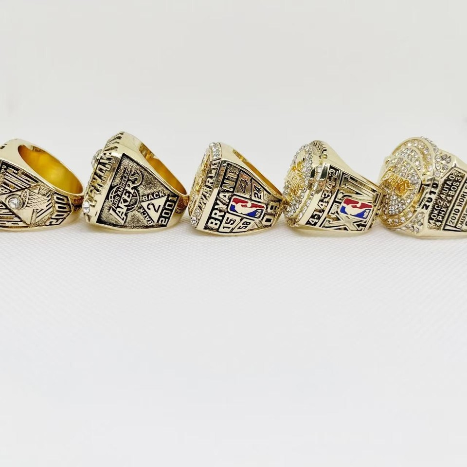 5PCS Los Angeles Lakers Championship Ring Set with Box-Kobe Bryant | eBay