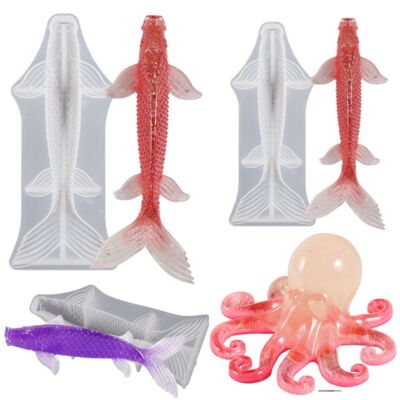 3D Fish Silicone Molds - Carp Fishing Bait Tool Mold Resin Making ...