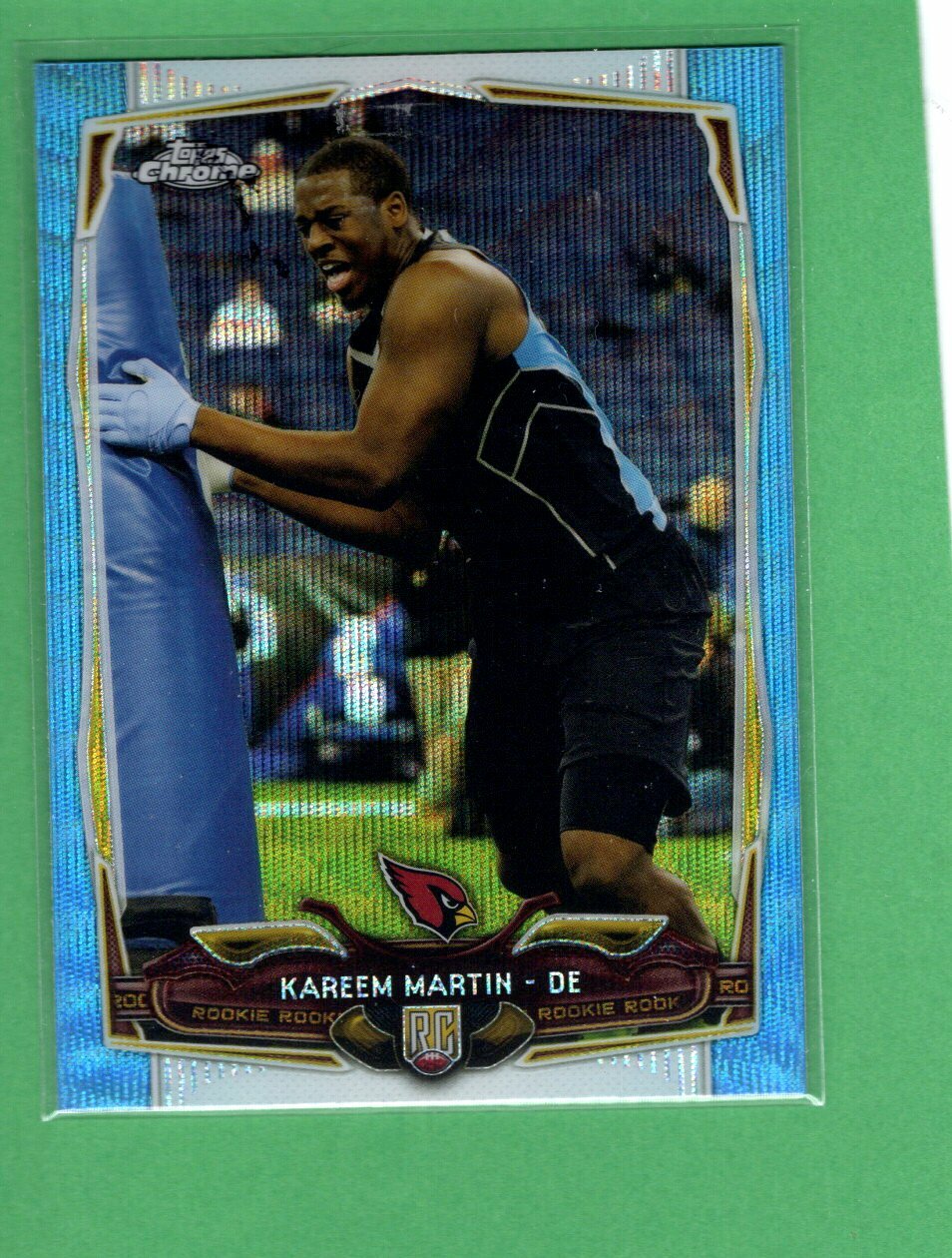 *2014 Topps Chrome Football Blue Wave RC Refractor KAREEM MARTIN no.162 ...