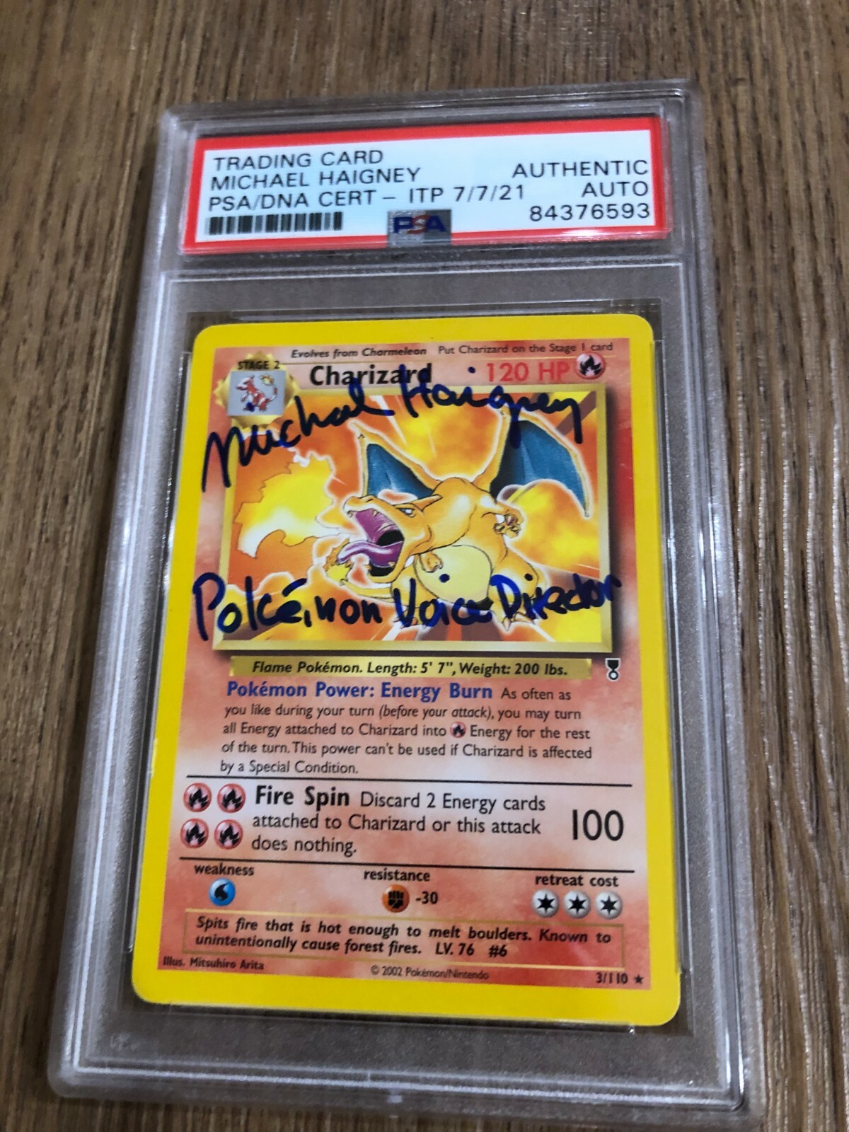 Michael Haigney Charizard 2002 Pokemon Voice Director Signed Autograph ...