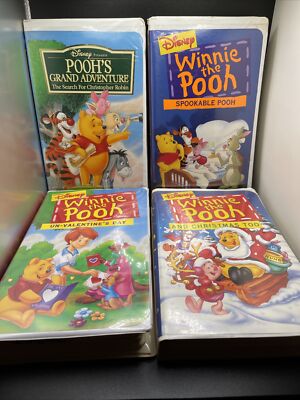 Disney Winnie the Pooh Lot of 4 VHS: Spookable Pooh, Chrismtas Too, Un ...