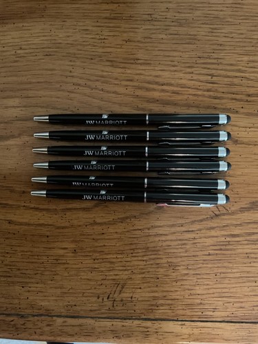 JW Marriott Ballpoint Pen and Stylus - Black Case - LOT of 6! | eBay