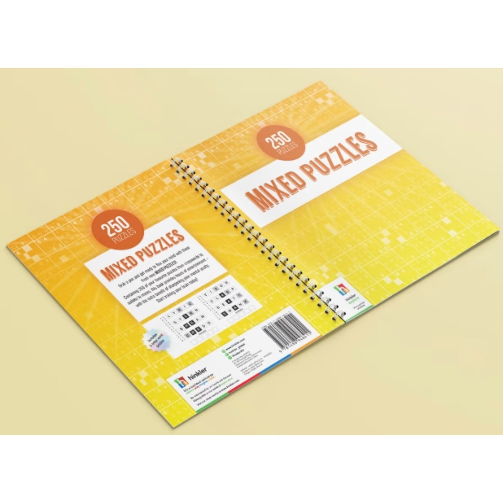 250 Puzzles By Hinkler Books Spiral Ringed Book Wire Binding Mind ...