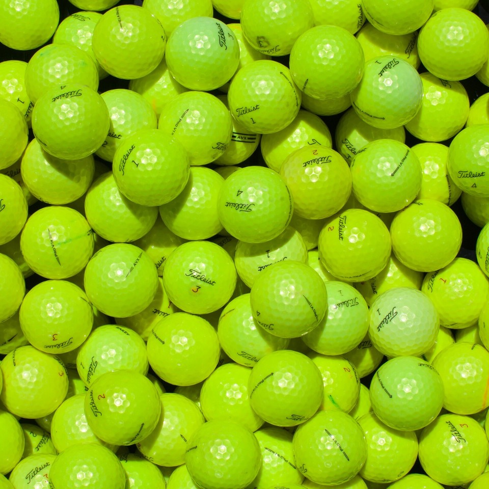 50 Yellow Titleist Pro V1, Pro V1X, AVX Used Golf Balls AAA / 3A FREE ...