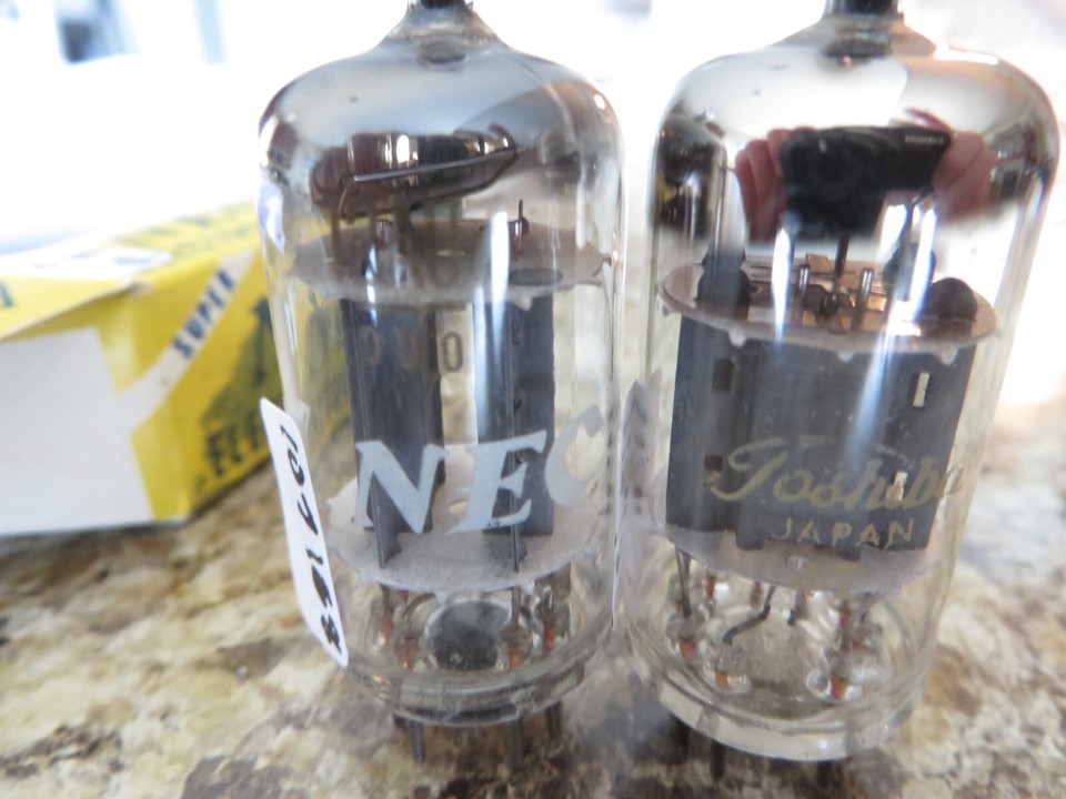Radio tubes Two 12au7 NEC and Tosbita test over new. tv-7 calibrated ...