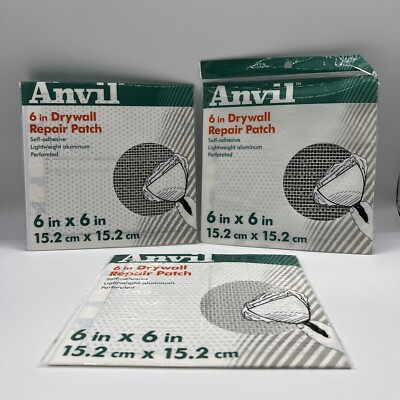 Anvil 6in Drywall Repair Patch Set of 3 | eBay