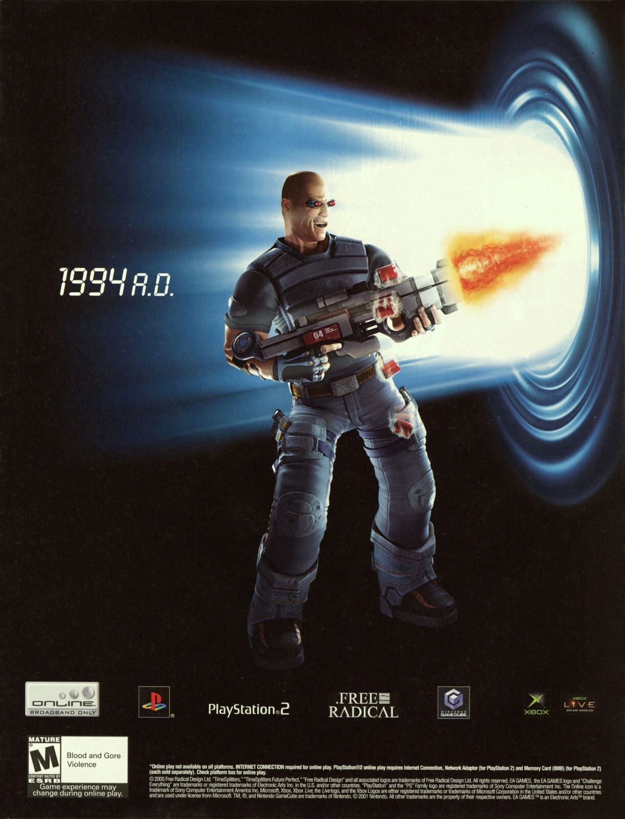 Timesplitters Future Perfect Xbox GameCube PS2 Game Promo Ad Art Print ...