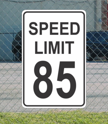 Speed Limit 85 Metal Sign for Street Road Highway Parking Lot 12"x18 ...