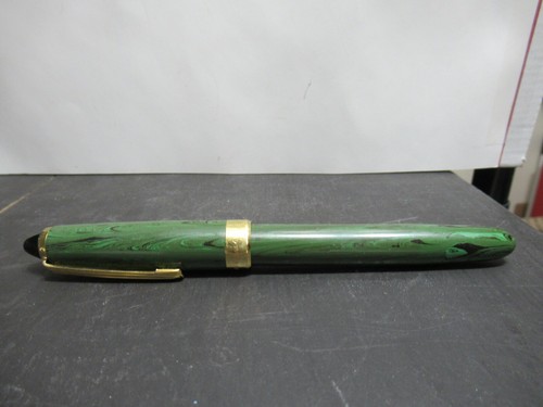 Vintage Modele Recife Depose Ball Point Pen Black Ink, Gold Green Black ...