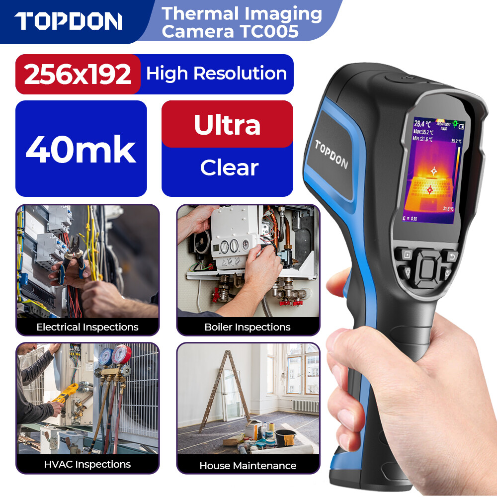TOPDON 256x192 Pixels Thermal Camera Handheld Infrared Thermal Imaging ...